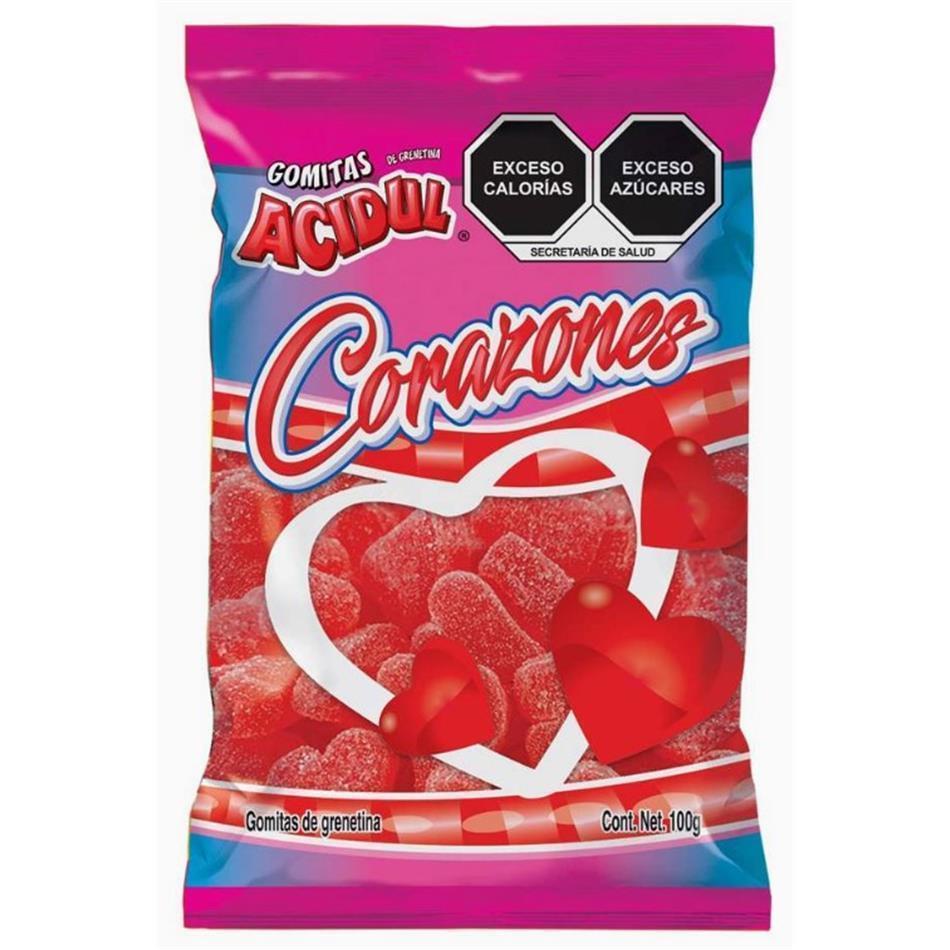 Gomitas Acidul Corazón Rojo Grande 1kg | K-Botanas – K-BOTANAS somos la ...