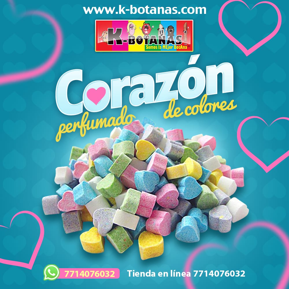Corazón Perfumado Dulce Comprimido K-botanas | ¡Un Bocado de Felicidad ...